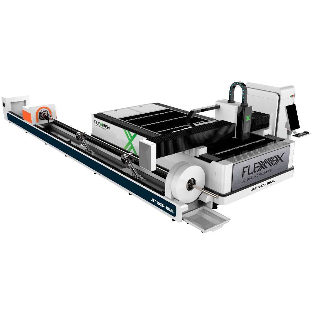 1500W to 3000W FlexMax Fiber Laser Metal Cutter JET DUAL Series for 10 ...
